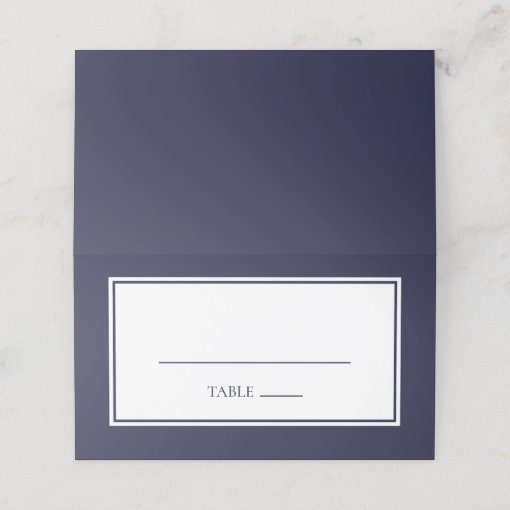 Navy Blue Double Border Table Cards | Zazzle