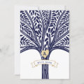 Navy Blue Family Tree Baby Birth Announcement | Zazzle