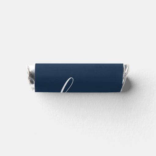 Navy Blue Fancy Script Modern Wedding Hershey's Miniatures | Zazzle