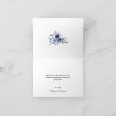 Navy Blue Flowers Graduation Thank You Card | Zazzle