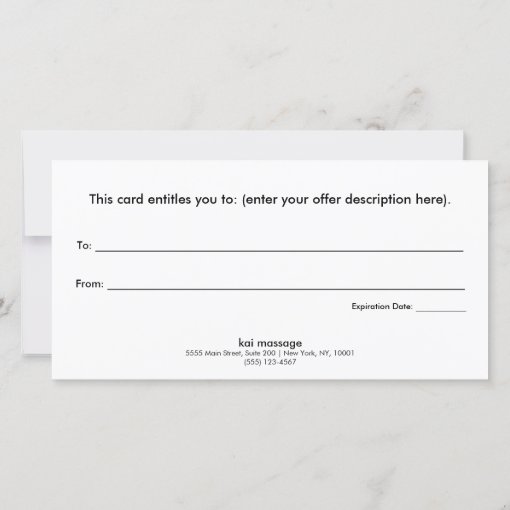 Navy Blue Gift Certificate Thank You Card | Zazzle