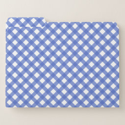Navy Blue Gingham Pattern File Folder | Zazzle