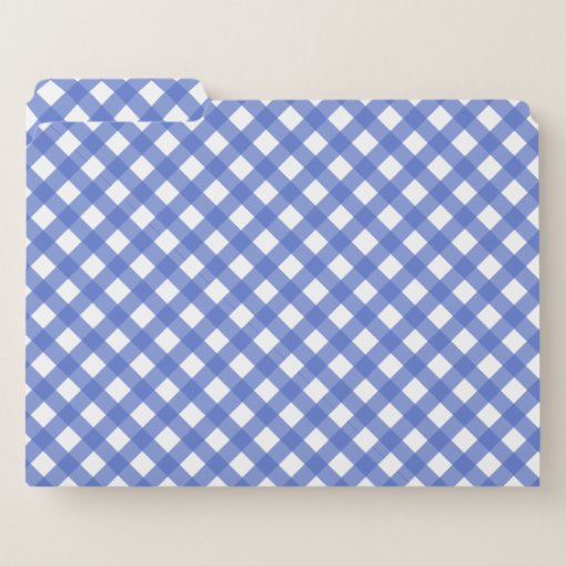 Navy Blue Gingham Pattern File Folder | Zazzle