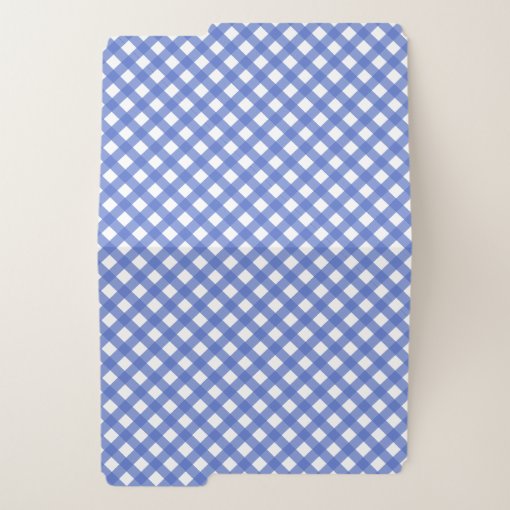 Navy Blue Gingham Pattern File Folder | Zazzle