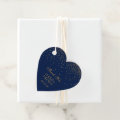 Navy Blue & Glam Gold Confetti Wedding Favor Tags | Zazzle