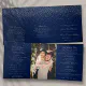 Navy Blue & Glam Silver Confetti Wedding Tri-Fold Program | Zazzle