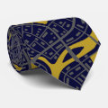 Navy Blue Gold Men's Topographic Map Neck Tie | Zazzle