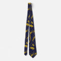 Navy Blue Gold Men's Topographic Map Neck Tie | Zazzle