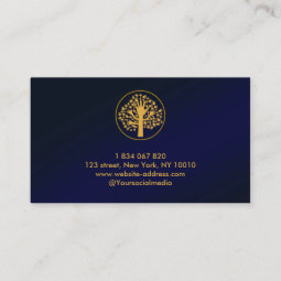 Navy Blue Gold Occupational Therapist Business Card | Zazzle