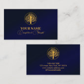 Navy Blue Gold Occupational Therapist Business Card | Zazzle
