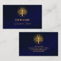 Navy Blue Gold Occupational Therapist Business Card | Zazzle