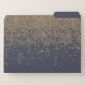Navy Blue Gold Sparkly Glitter Ombre File Folder | Zazzle