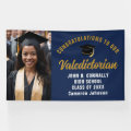 Navy Blue Gold Valedictorian Graduation Party Banner | Zazzle