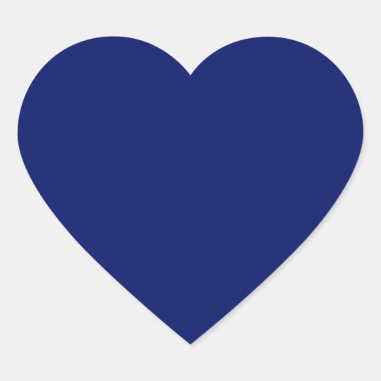 Navy Blue Heart Sticker | Zazzle.com