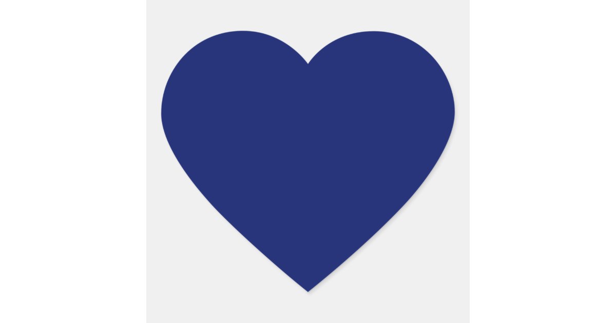Navy Blue Heart Sticker | Zazzle