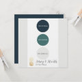 Navy Blue & Hunter Green Color Palette Card | Zazzle