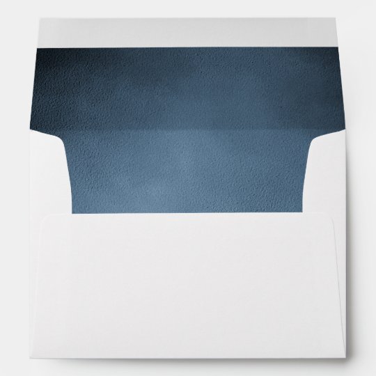 Navy Blue Interior Wedding Invitation Envelope | Zazzle.com