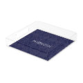 Navy Blue Interlocking Pattern Serving Tray | Zazzle