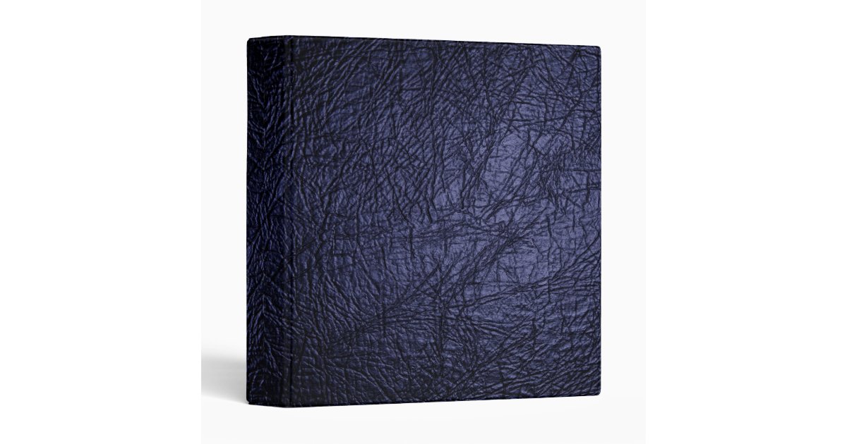 navy blue leather texture binder | Zazzle