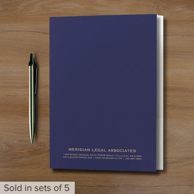 Navy Blue Legal Document Folder | Zazzle