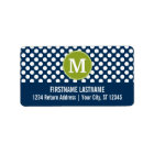 Navy Blue and Lime Green Chevrons Custom Monogram Label | Zazzle.com