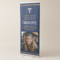 Navy Blue Medical School Photo Graduation Party Retractable Banner | Zazzle