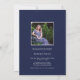 Navy Blue Modern Elegant Script Graduation Photo Announcement | Zazzle