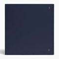 Navy blue modern minimalist personalized name 3 ring binder | Zazzle