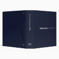 Navy blue modern minimalist personalized name 3 ring binder | Zazzle