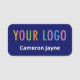 Navy Blue Name Tag Custom Logo Magnetic or Pin | Zazzle