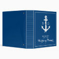 Navy Blue Nautical Anchor Wedding Planner Binder | Zazzle