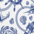 Navy Blue Nautical Design on White Wallpaper | Zazzle
