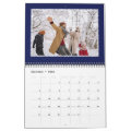 Navy Blue Nautical Rope Frame Photo Calendar | Zazzle