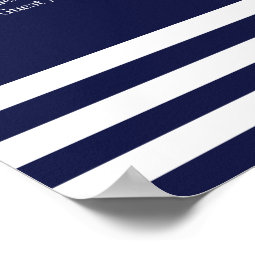 Navy Blue Nautical Seating Plan with Anchor Poster | Zazzle