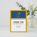 Navy blue nautical thank you note nautcl1 postcard | Zazzle