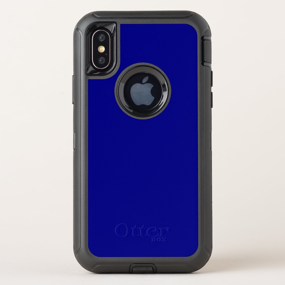 Navy Blue Otterbox Defender iPhone XS Case | Zazzle