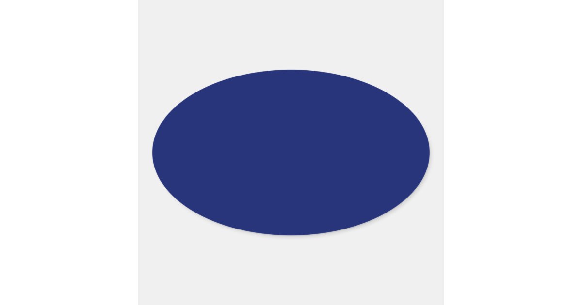 Navy Blue Oval Sticker | Zazzle