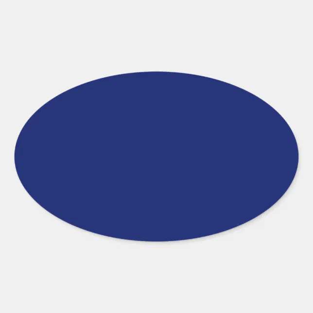 Navy Blue Oval Sticker | Zazzle