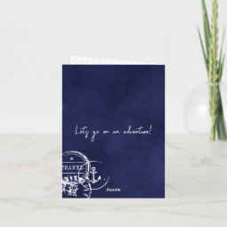 Navy Blue Passport Destination Cruise Wedding Invitation | Zazzle