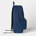 Navy Blue | Personalized Corporate Logo and Text Printed Backpack | Zazzle