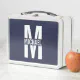 Navy Blue Personalized Monogram and Name Metal Lunch Box | Zazzle