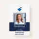 Navy Blue Photo Security ID Physician Assistant Badge | Zazzle