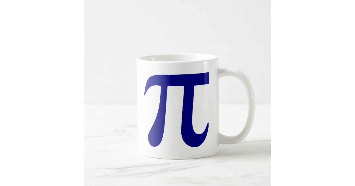 Navy Blue Pi Symbol Coffee Mug | Zazzle