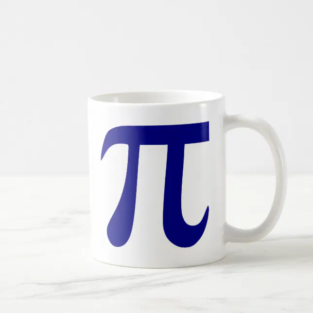 Navy Blue Pi Symbol Coffee Mug | Zazzle