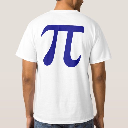Navy Blue Pi Symbol T-Shirt | Zazzle