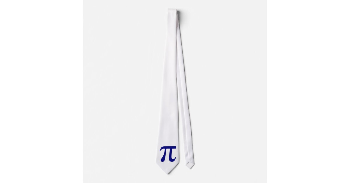 Navy Blue Pi Symbol Tie | Zazzle
