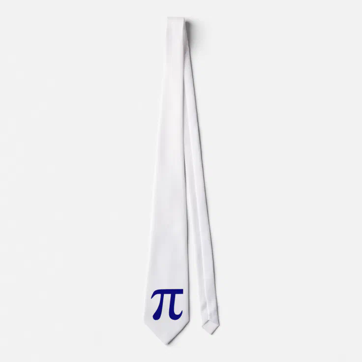Navy Blue Pi Symbol Tie | Zazzle