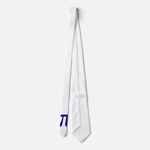Navy Blue Pi Symbol Tie | Zazzle