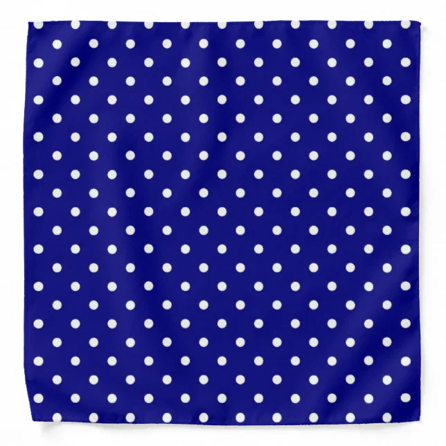 Navy blue polka dot pattern bandana | Zazzle