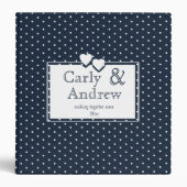 Navy Blue Polka Dot Recipe Binder | Zazzle